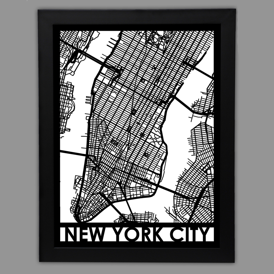 Cut Maps - CNC Precision Street Maps - Touch of Modern