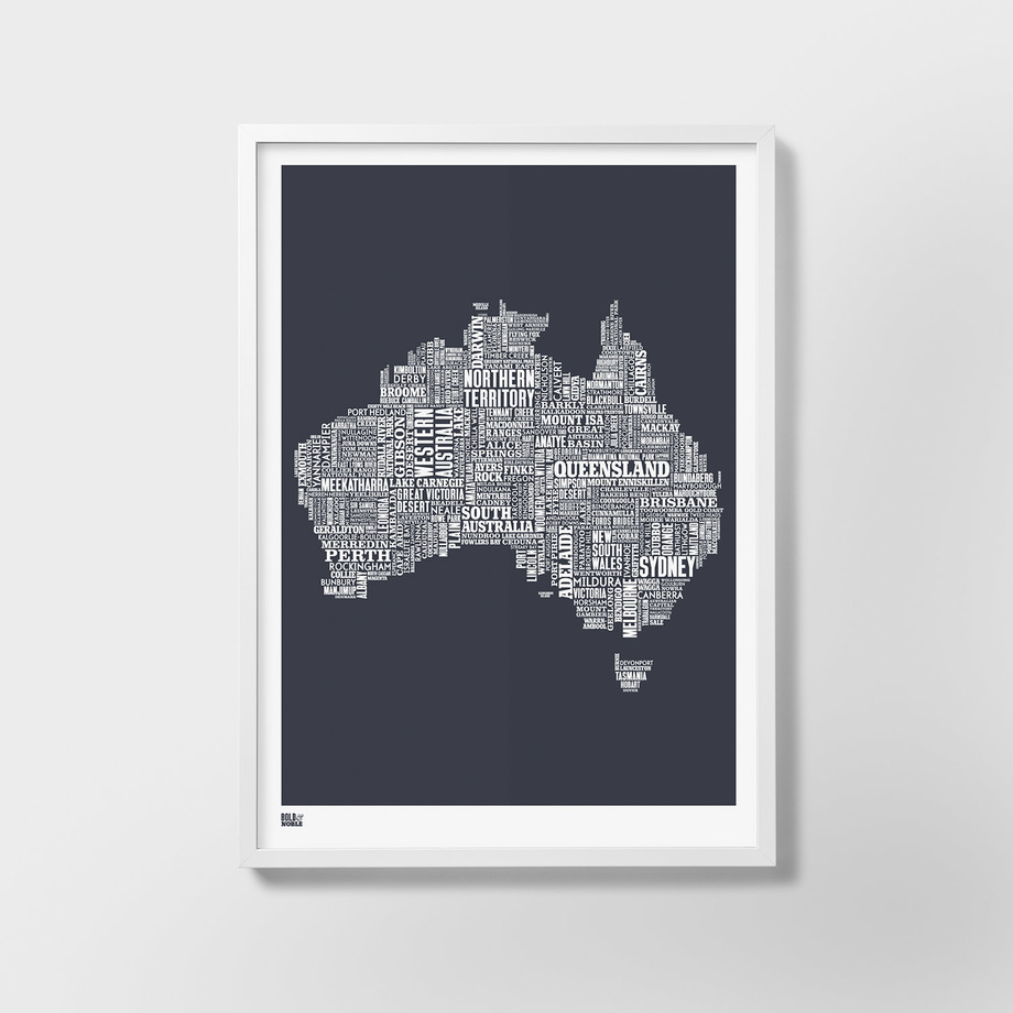 Bold & Noble - Typography Map Prints - Touch of Modern