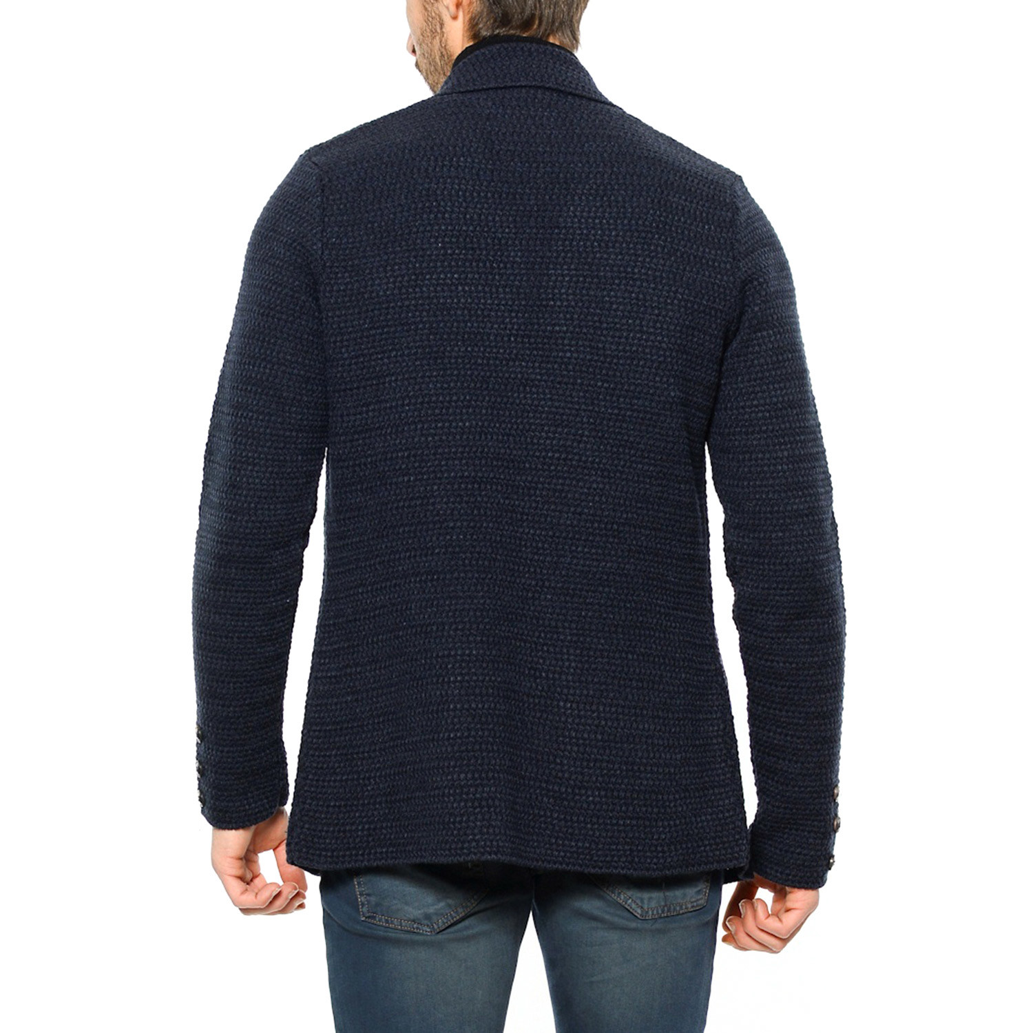 Jonathan Knitted Jacket // Dark Blue (M) - Patria Mardini - Touch of Modern