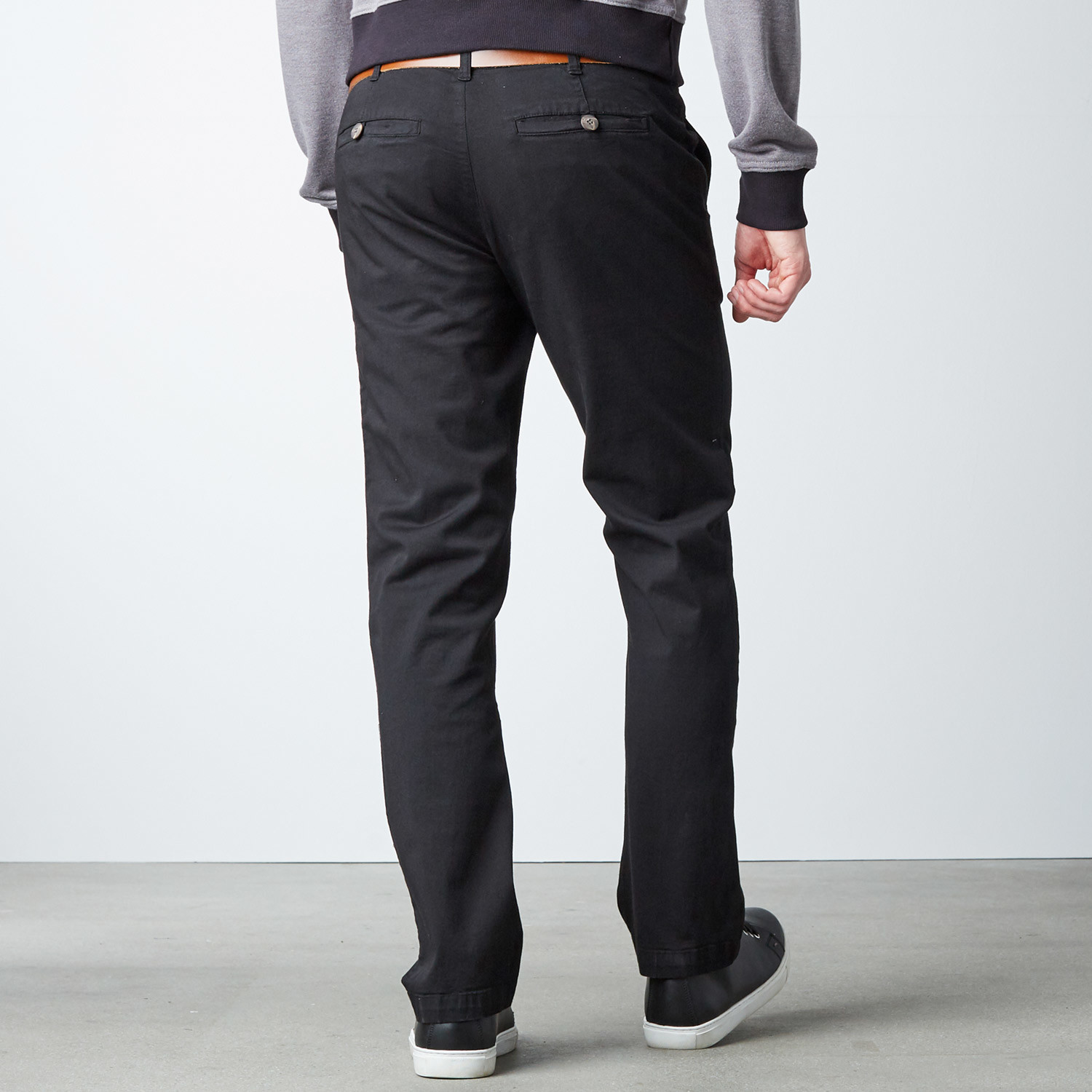 Belted Classic Chino // Black (29WX30L) - The Project Garments - Touch ...