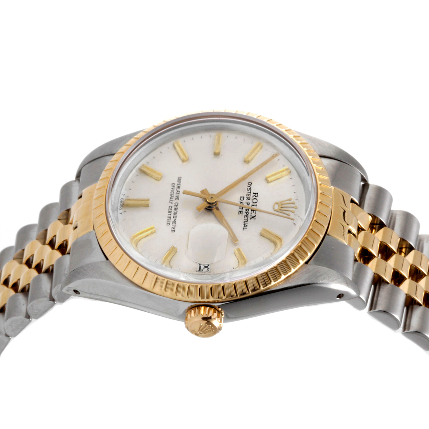 Rolex Date Automatic // 15053 // AFD52 // Pre-Owned - Vintage Rolex ...