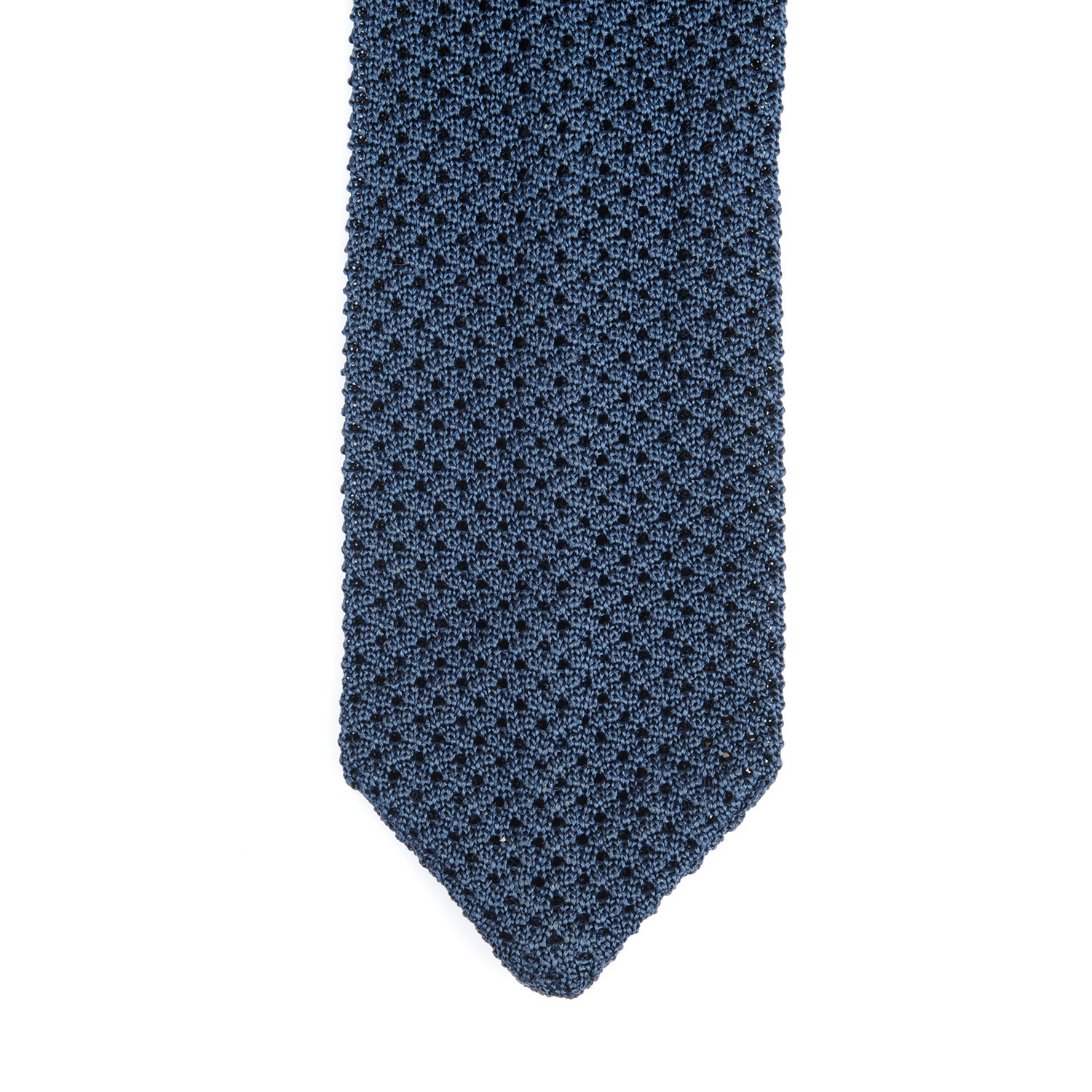 Textured Knit Pointed Straight Tie // Blue - Brunello Cucinelli - Touch ...