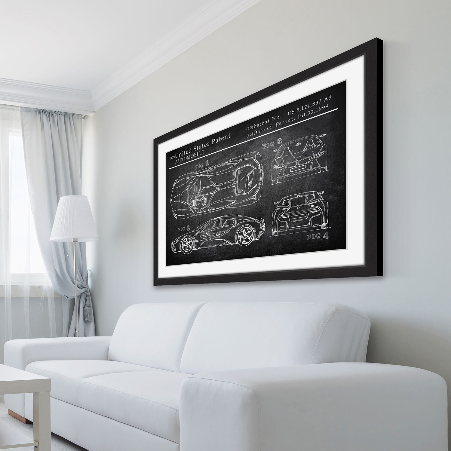 BMW Sports Car // Framed Painting Print (45"W x 30"H x 1.5"D ...