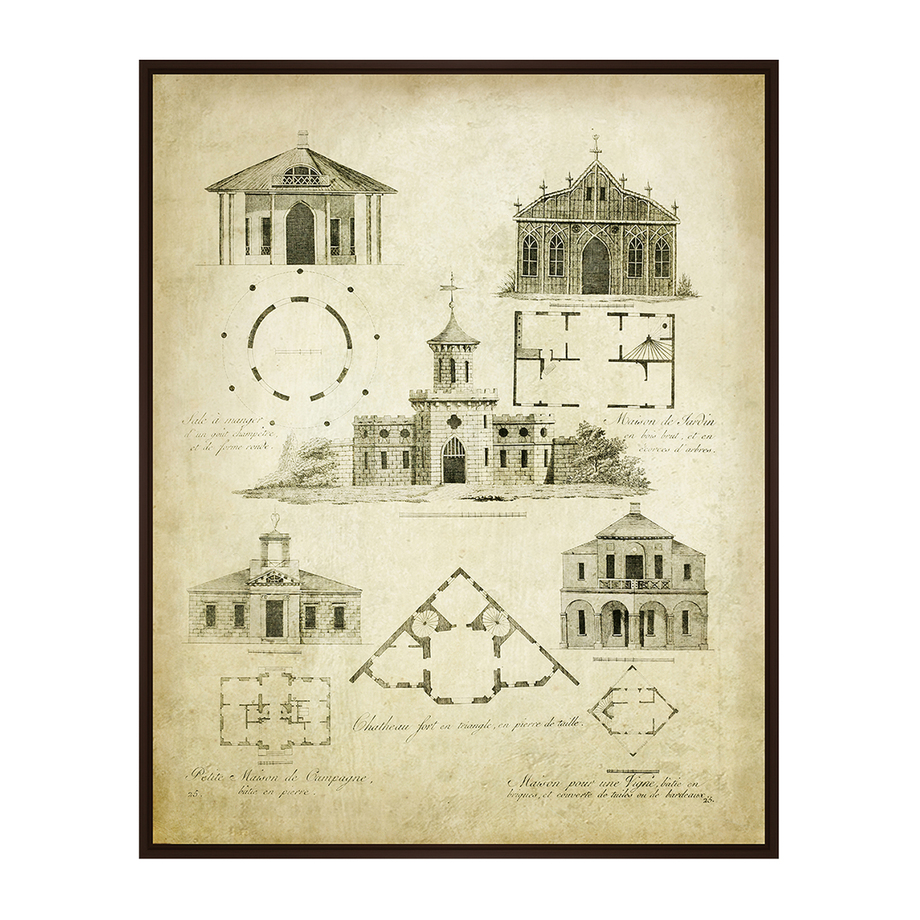 Architectural Blueprints - Architecture On Canvas - Touch of Modern