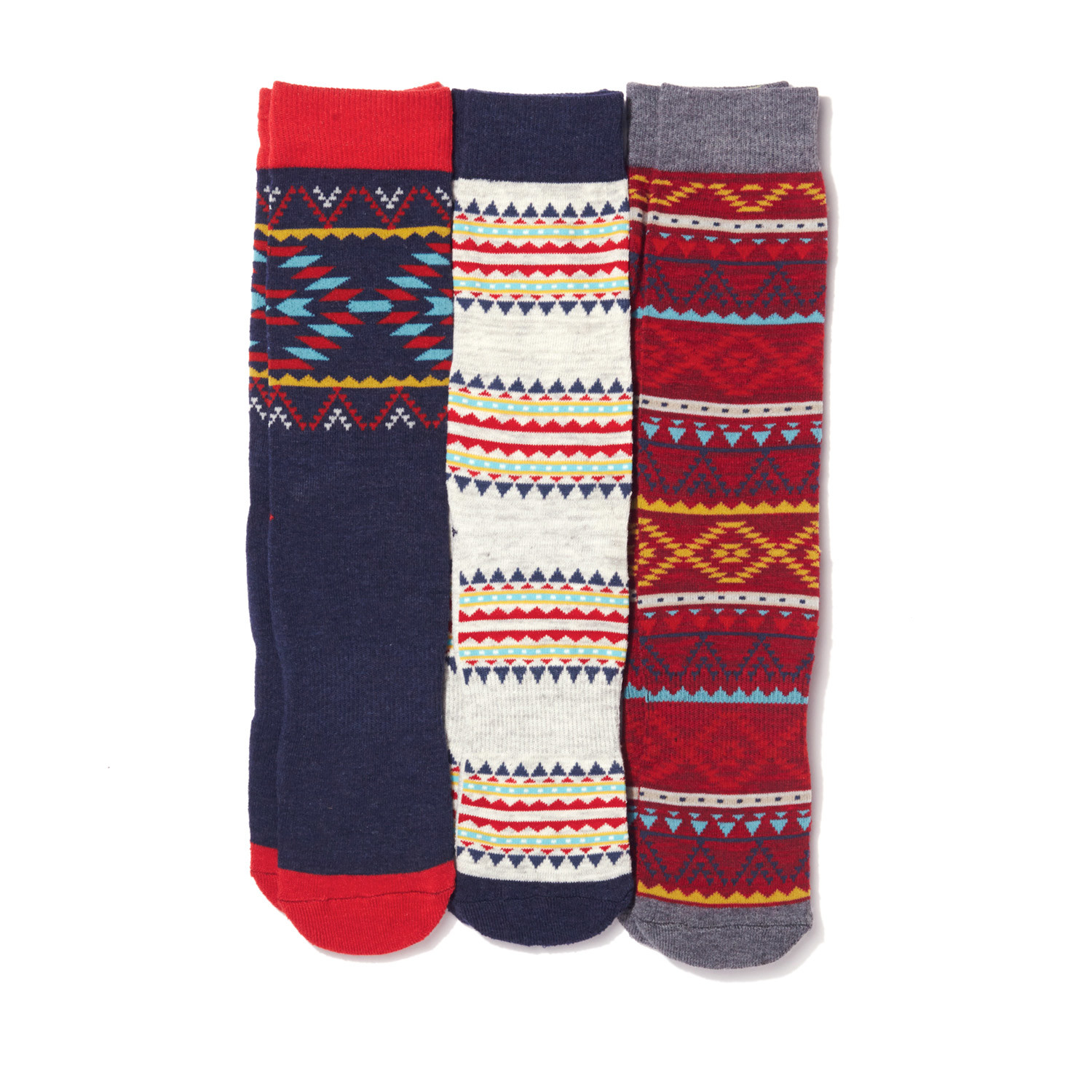 Comfort Sock // Multi Aztec // Pack of 3 - Basic/Outfitters - Touch of ...