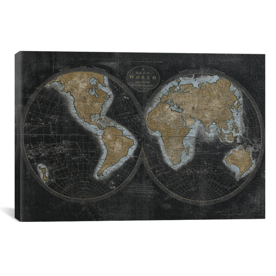 World Maps on Leather - Exotic Cartography - Touch of Modern