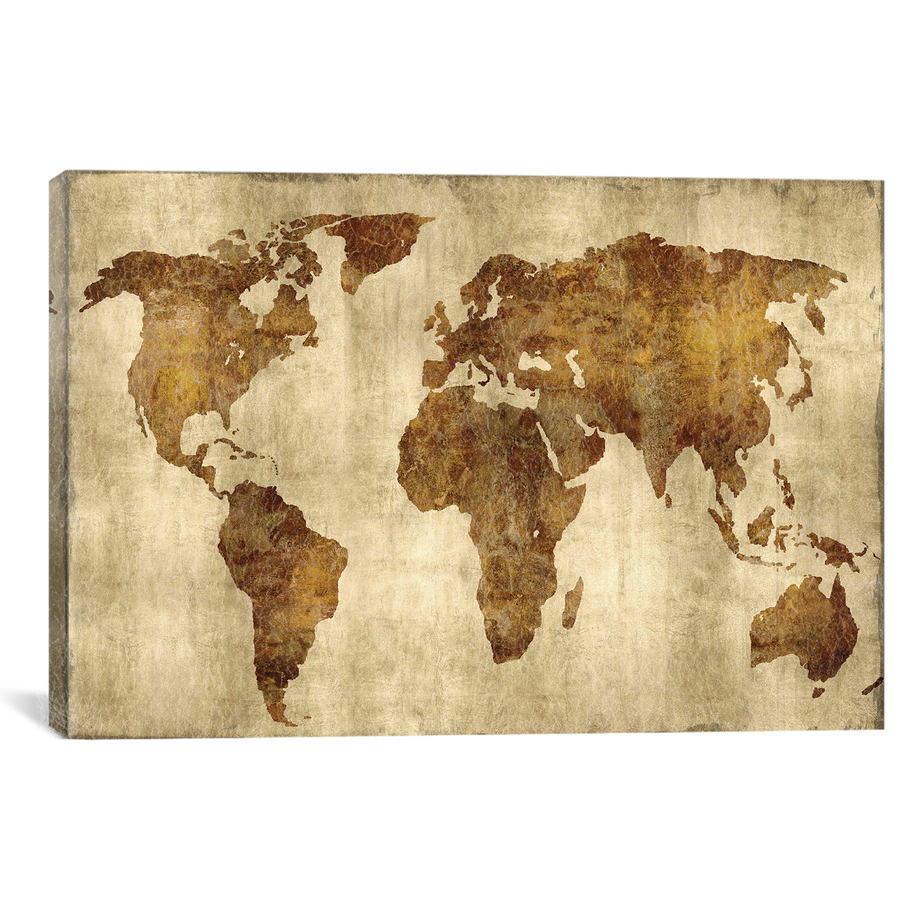 World Maps on Leather - Exotic Cartography - Touch of Modern