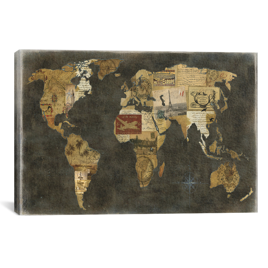 World Maps on Leather - Exotic Cartography - Touch of Modern