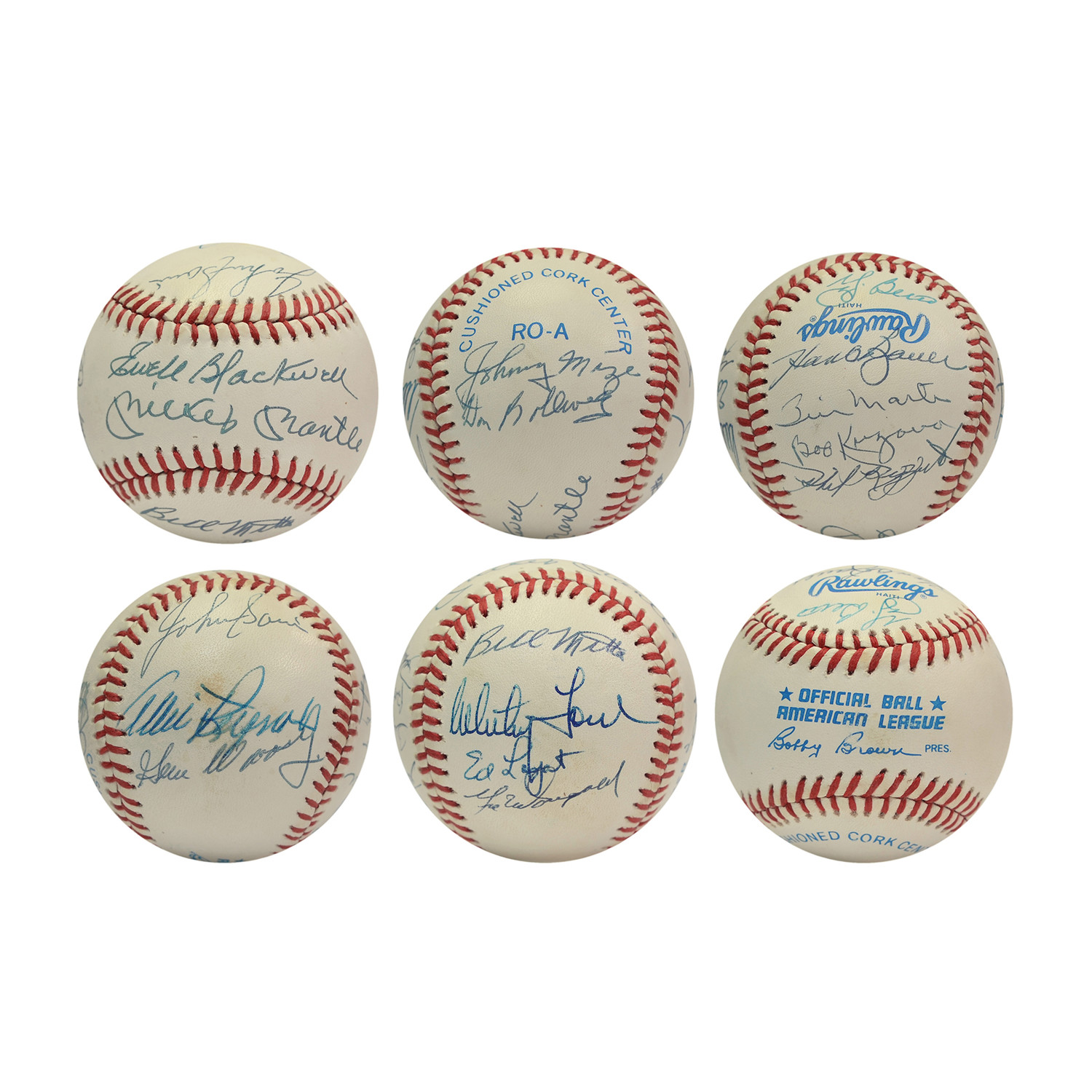 1953 New York Yankees Team Signed Baseball - Brigandi - Touch of Modern