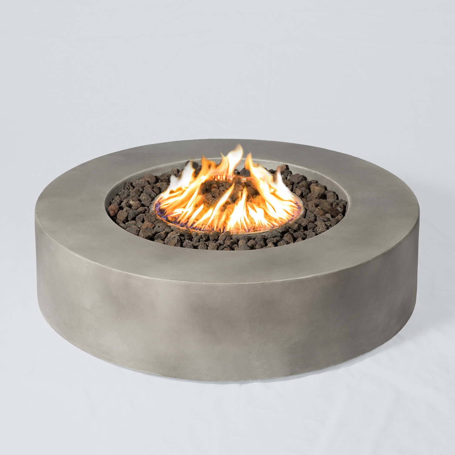 Santiago Round Cast Concrete Fire Pit Table Century Modern Touch Of Santiago Round Cast Concrete Fire Pit Table Century Modern Touch Of