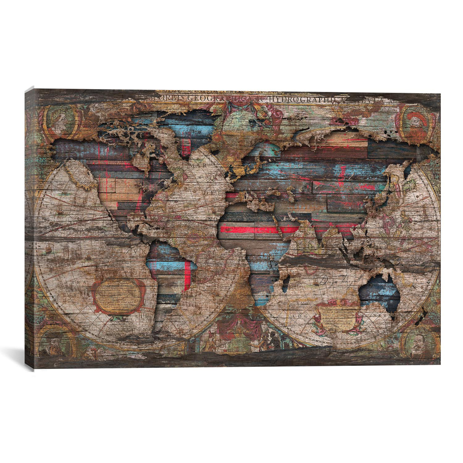 World Maps on Leather - Exotic Cartography - Touch of Modern