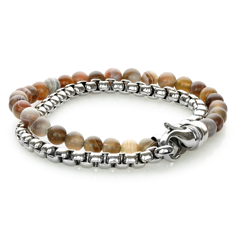 Italgem Steel - Timeless Leather and Steel Jewelry - Touch of Modern