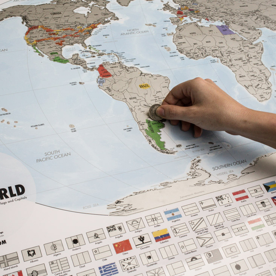 Landmass Goods - Scratch Off Maps - Touch of Modern