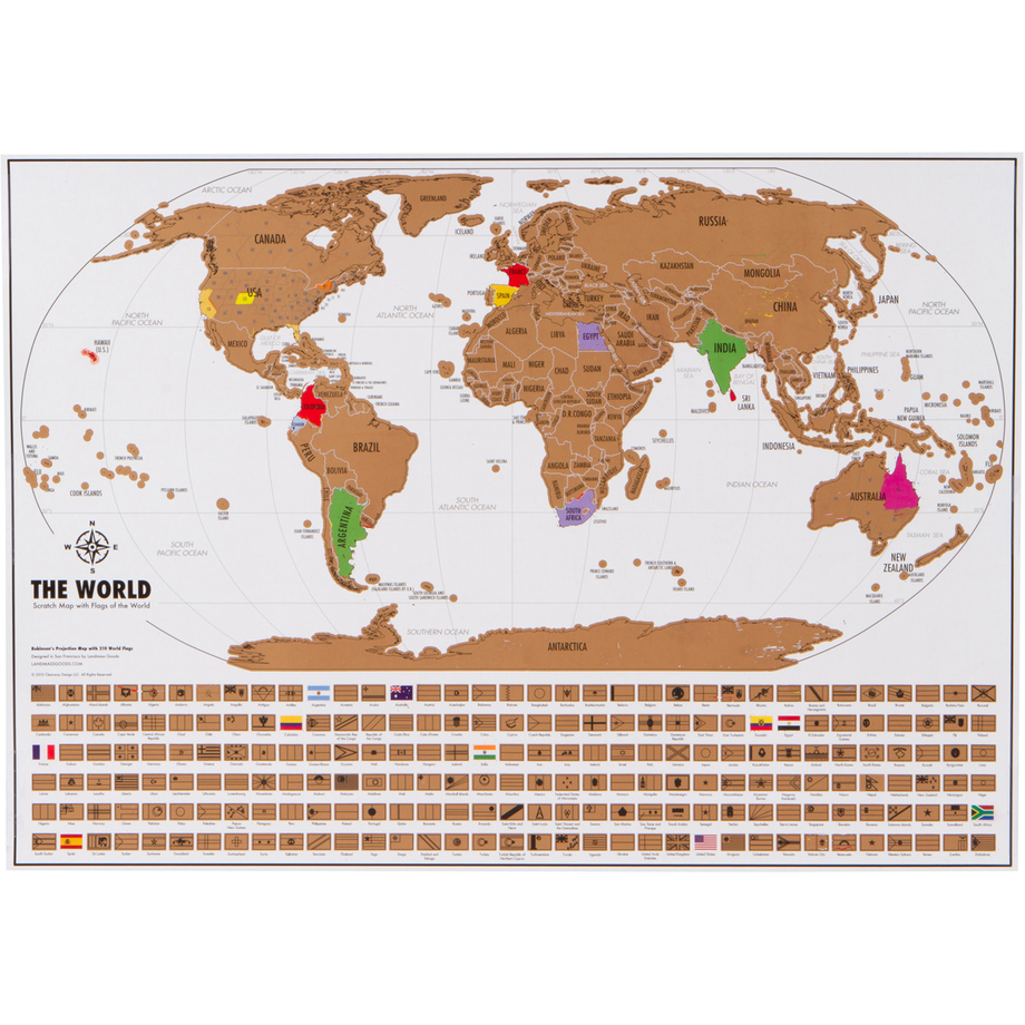 Landmass Goods - Scratch Off Maps - Touch of Modern
