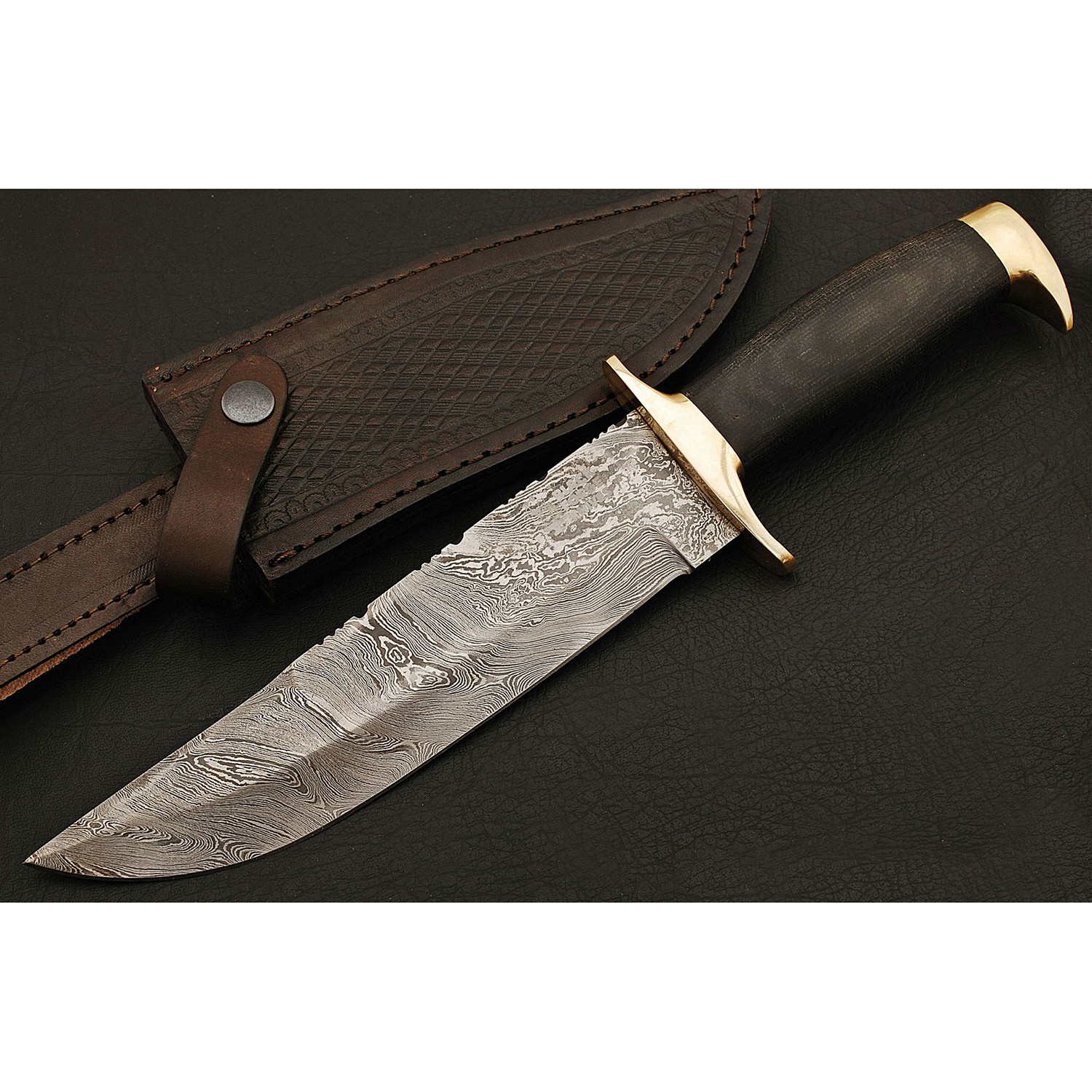 Damascus Bowie // BK14 - Black Forge Knives - Touch of Modern