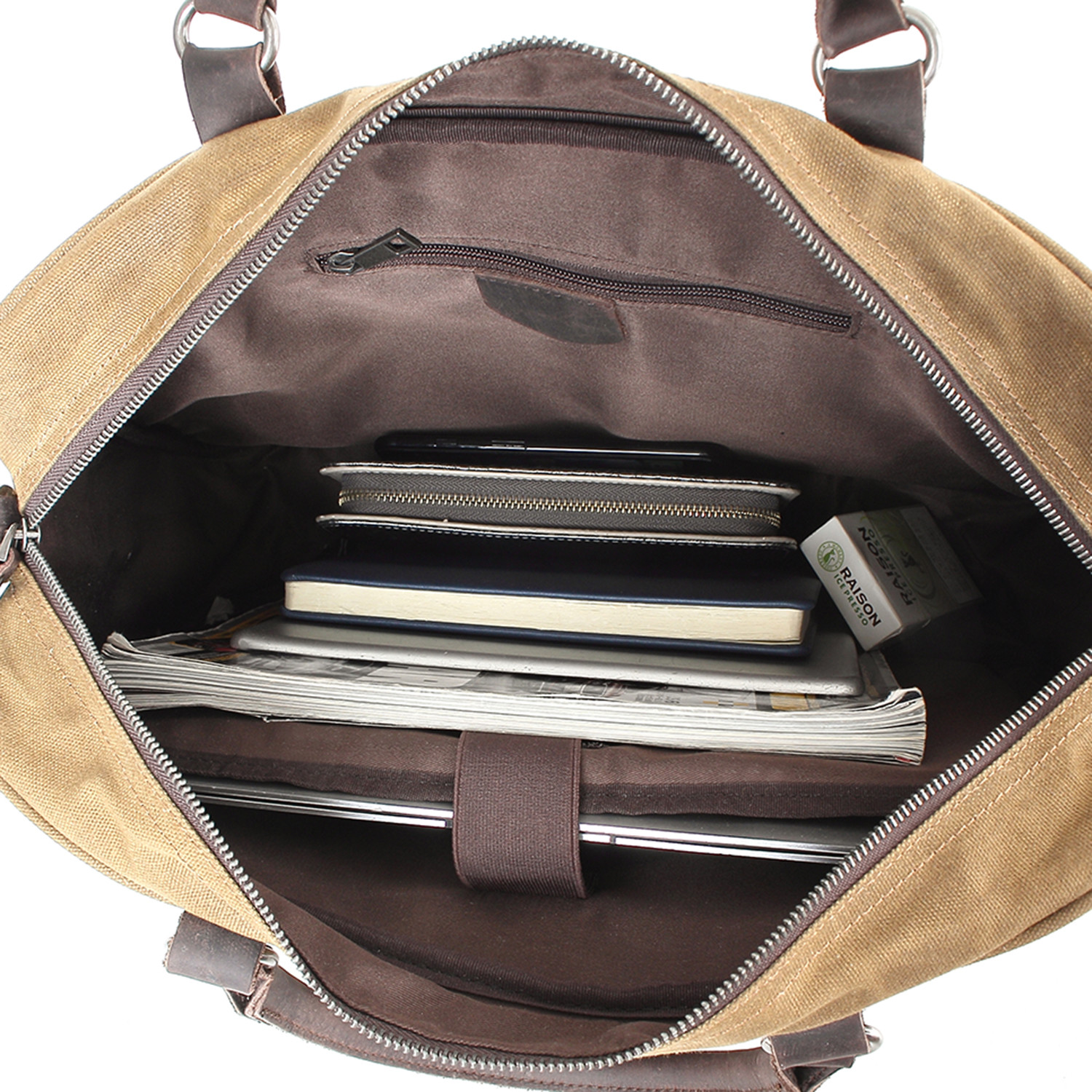 Canvas Computer Brief Case (Khaki) - Bristlegrass - Touch of Modern