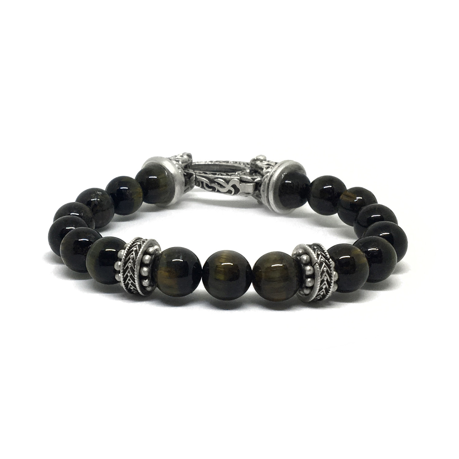 Koltive Aaron Spiritual Stone Bracelet // Black + Green (7-8") - Teddy ...