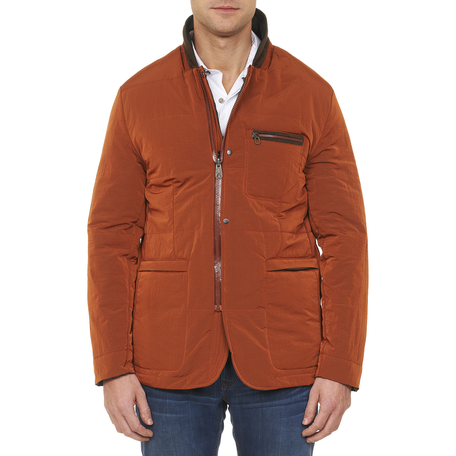 Flanagan Reversible Woven Jacket // Burnt Orange (XS) - Robert Graham ...
