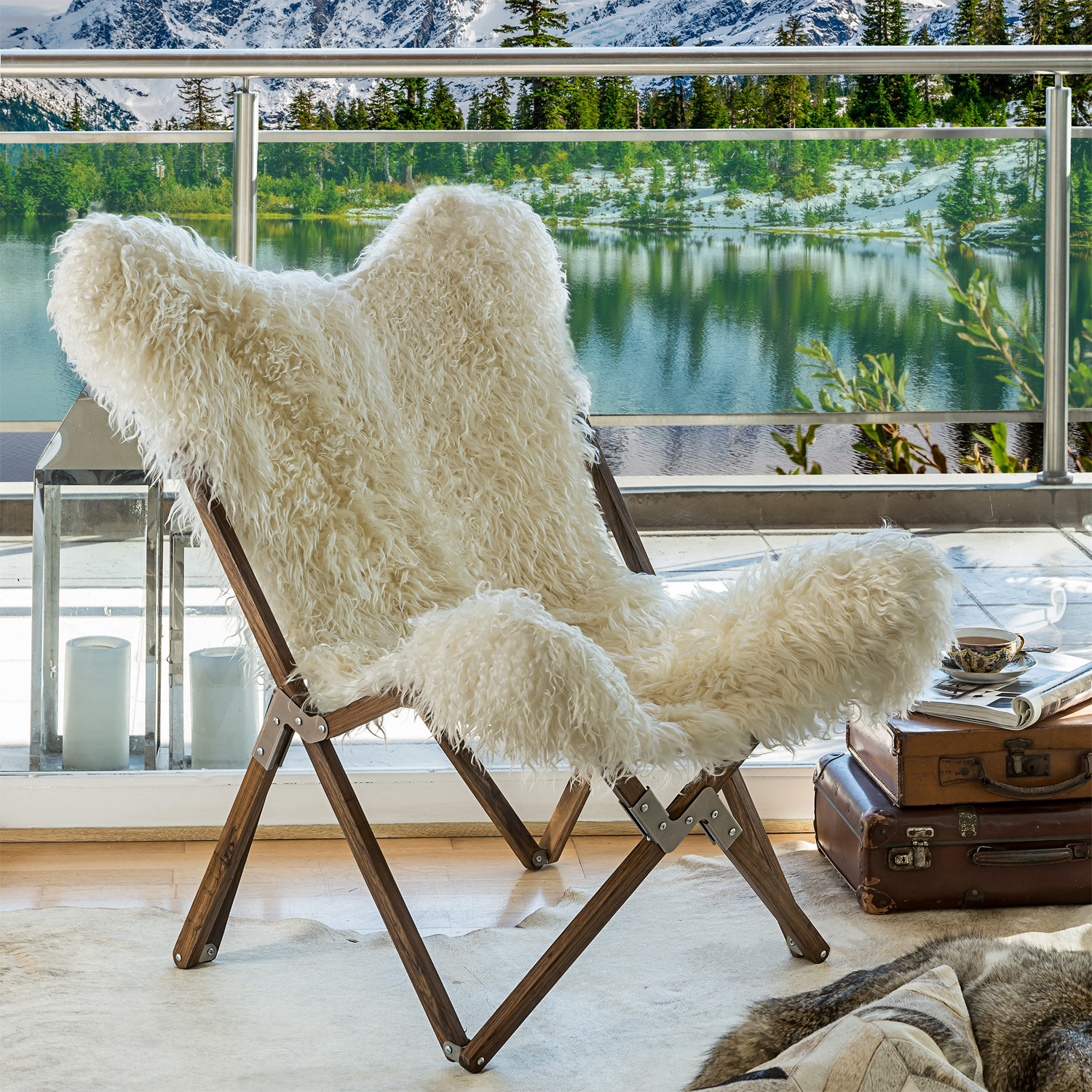 Gallery Chair // Goat (Alabaster) - Cowhide Gallery - Touch of Modern