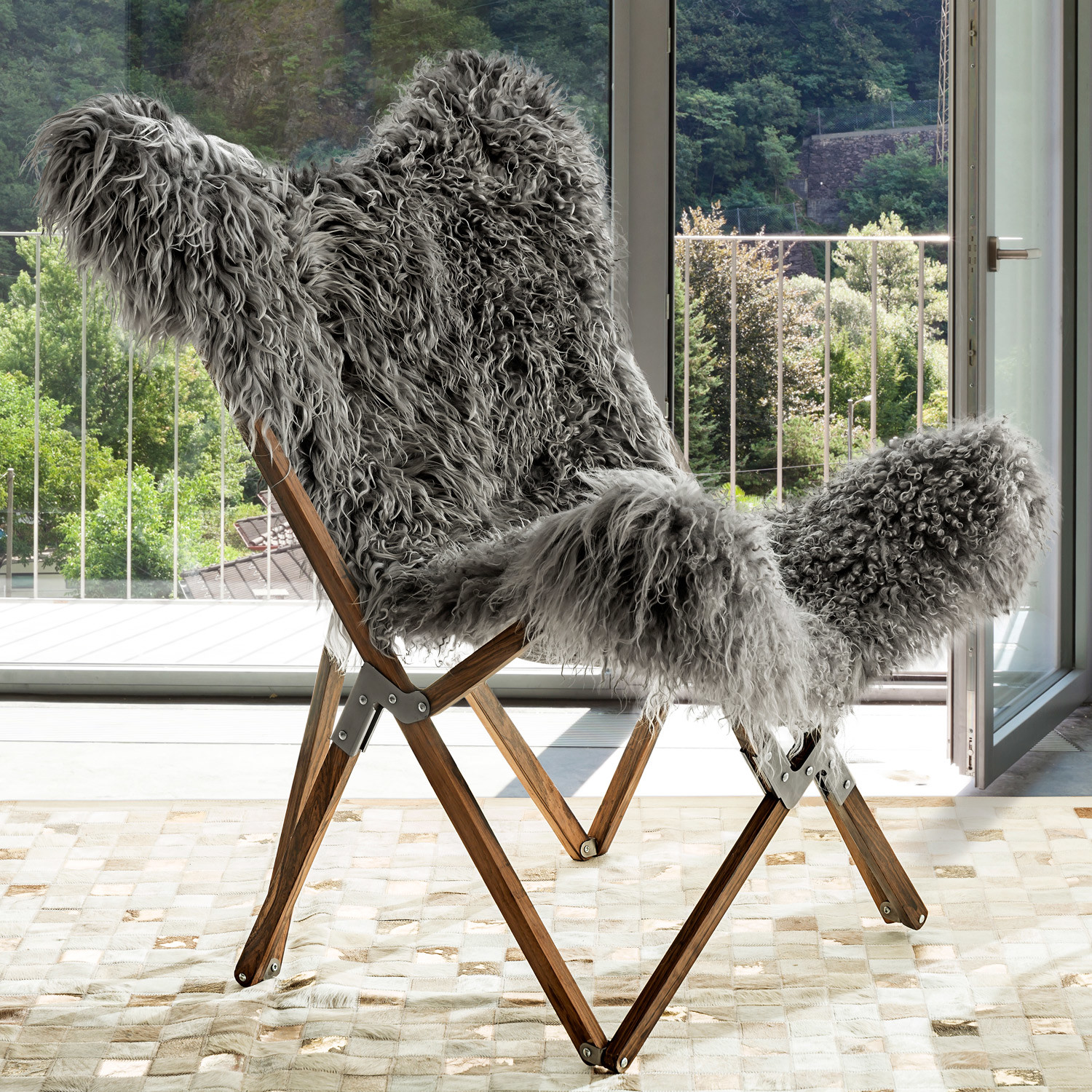 Gallery Chair // Goat (Alabaster) - Cowhide Gallery - Touch of Modern