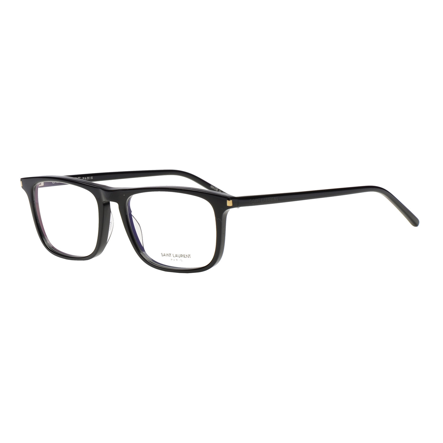 Saint Laurent // Thin Rectangle Frame // Shiny Black - Brioni & Saint ...