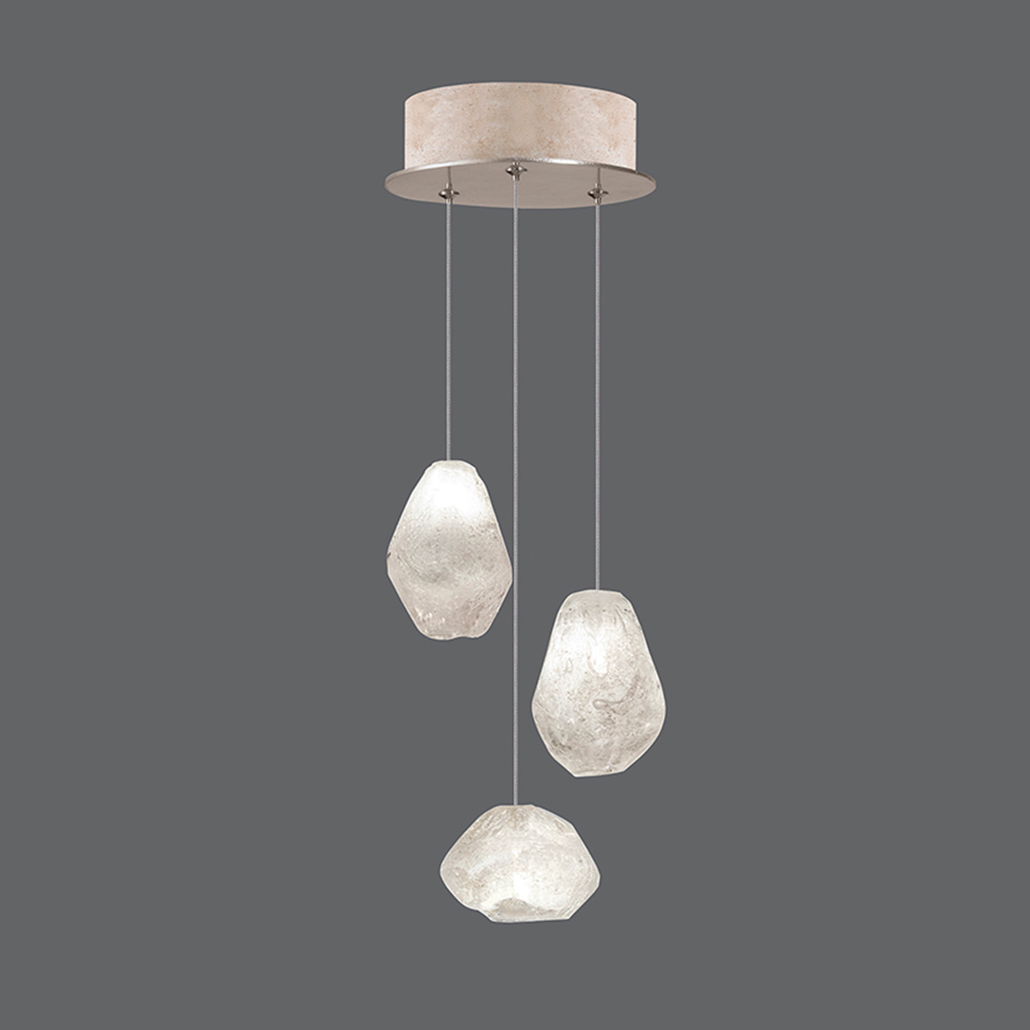 Natural Inspirations // Clear Quartz Pendant Gold (3 Light) - Fine Art ...