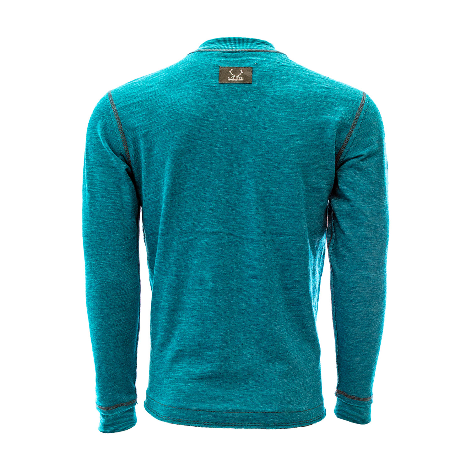 Crush Long Sleeve Henley // Ocean (XL) - Salute - Touch of Modern