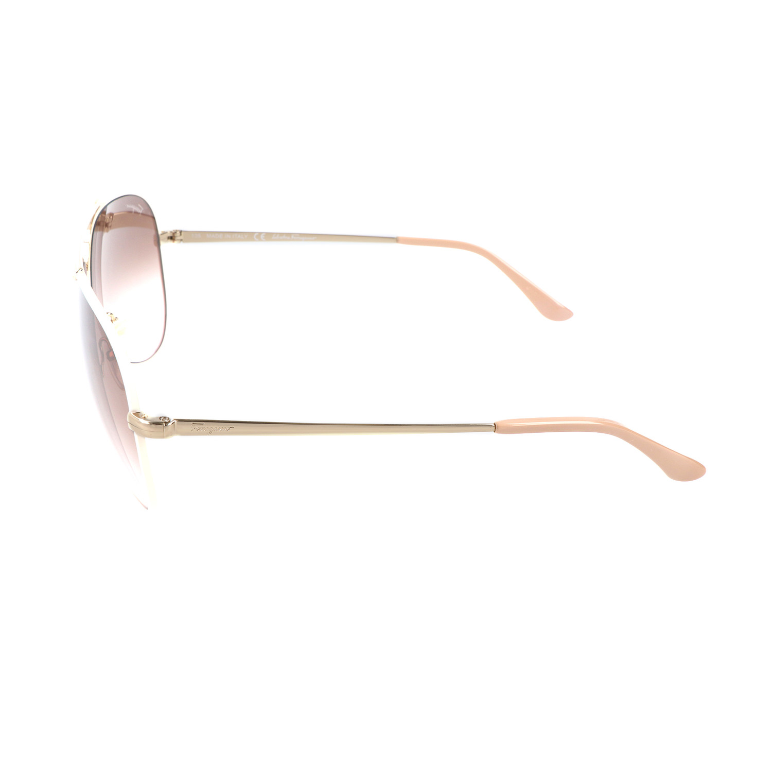 Salvatore Ferragamo Wilkinson Sunglass Gold Beige Salvatore Ferragamo Touch Of Modern