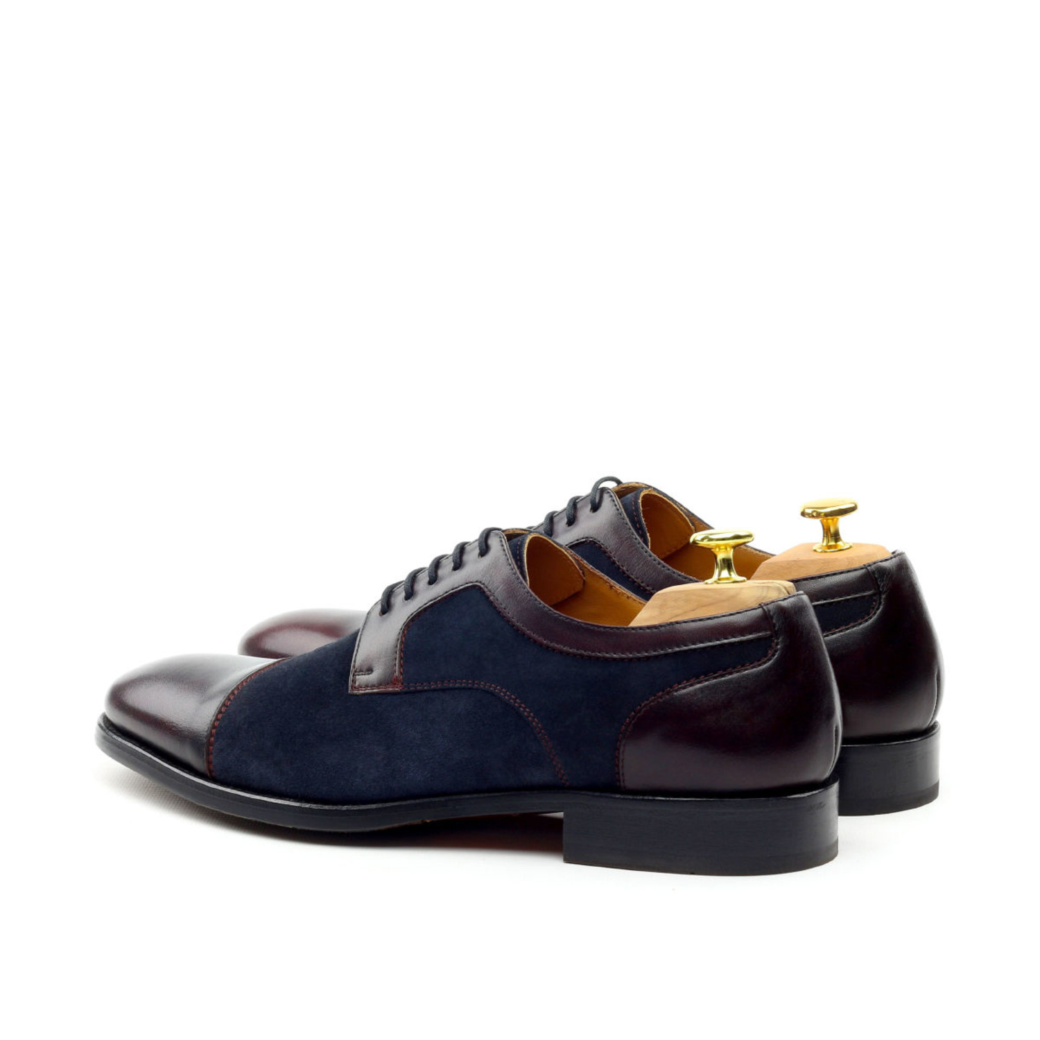 Cap Toe Derby // Navy + Wine (US: 6) - Mr. John's Shoes - Touch of Modern
