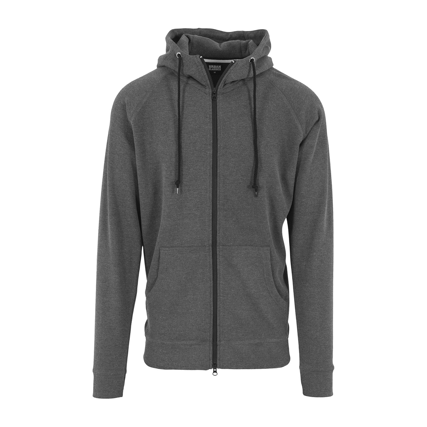 Heavy Interlock Raglan Zip Hoody // Charcoal (S) - Urban Classics ...