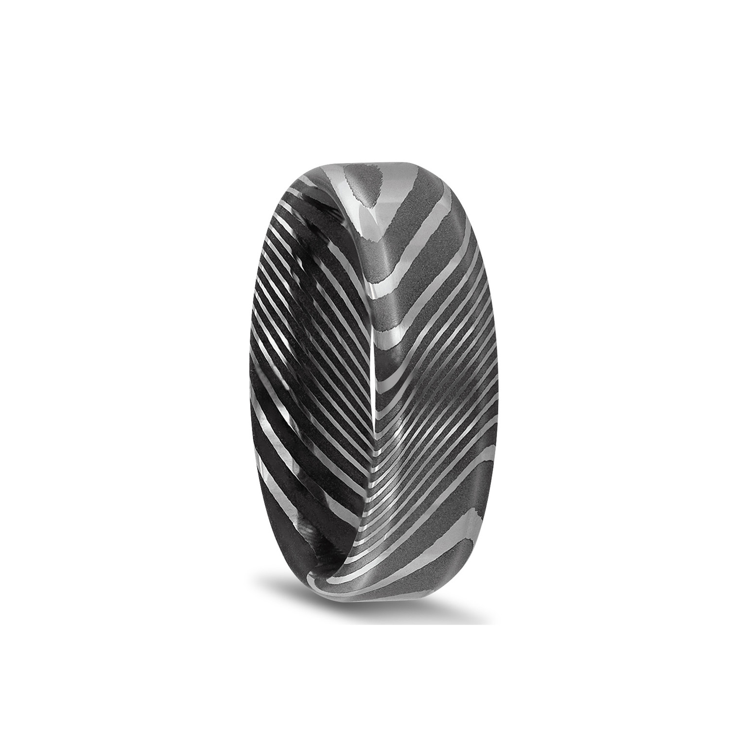 Alt. Fusion Damascus Steel Ring // Forge (6) - Novell Design Studio ...