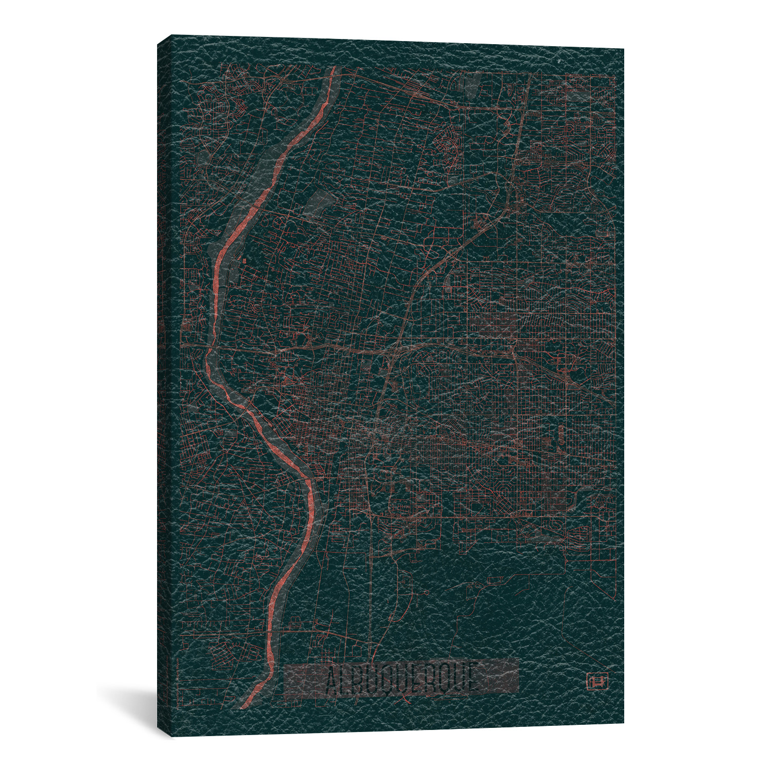 Albuquerque Infrared Urban Blueprint Map // Hubert Roguski (26"W x 18"H ...
