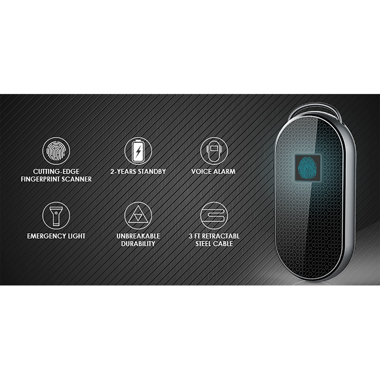 Royal Defender Biometric Padlock - Moft - Touch of Modern