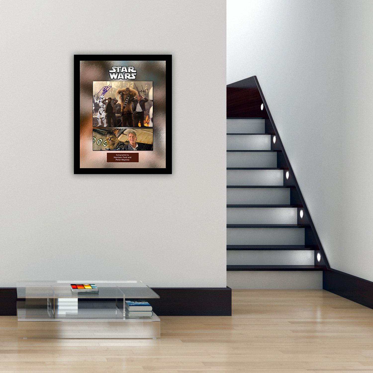 Framed + Autographed Collage // Han Solo + Chewbacca // Collage III ...