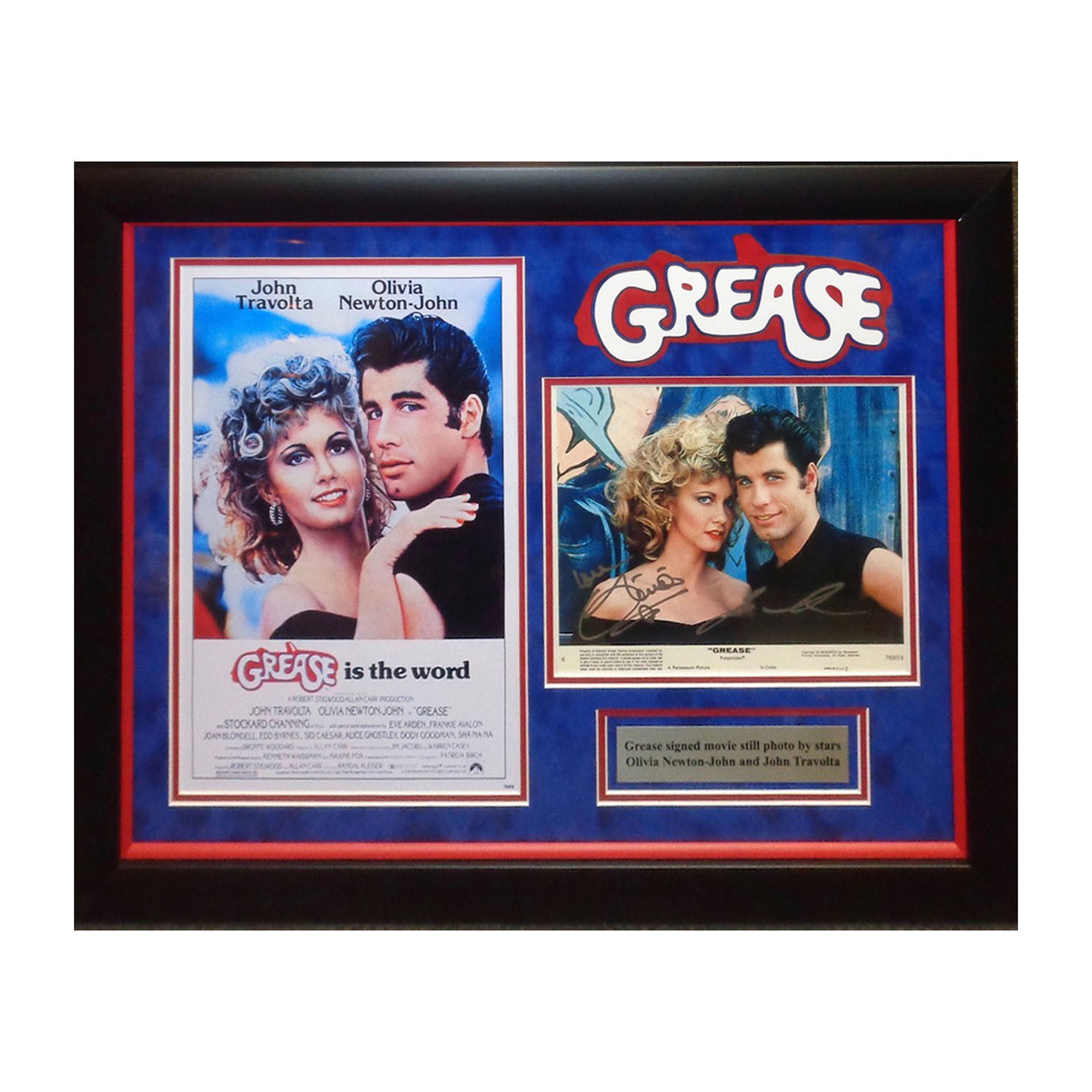 Framed + Autographed Collage // Grease - Summer Movie Memorabilia ...