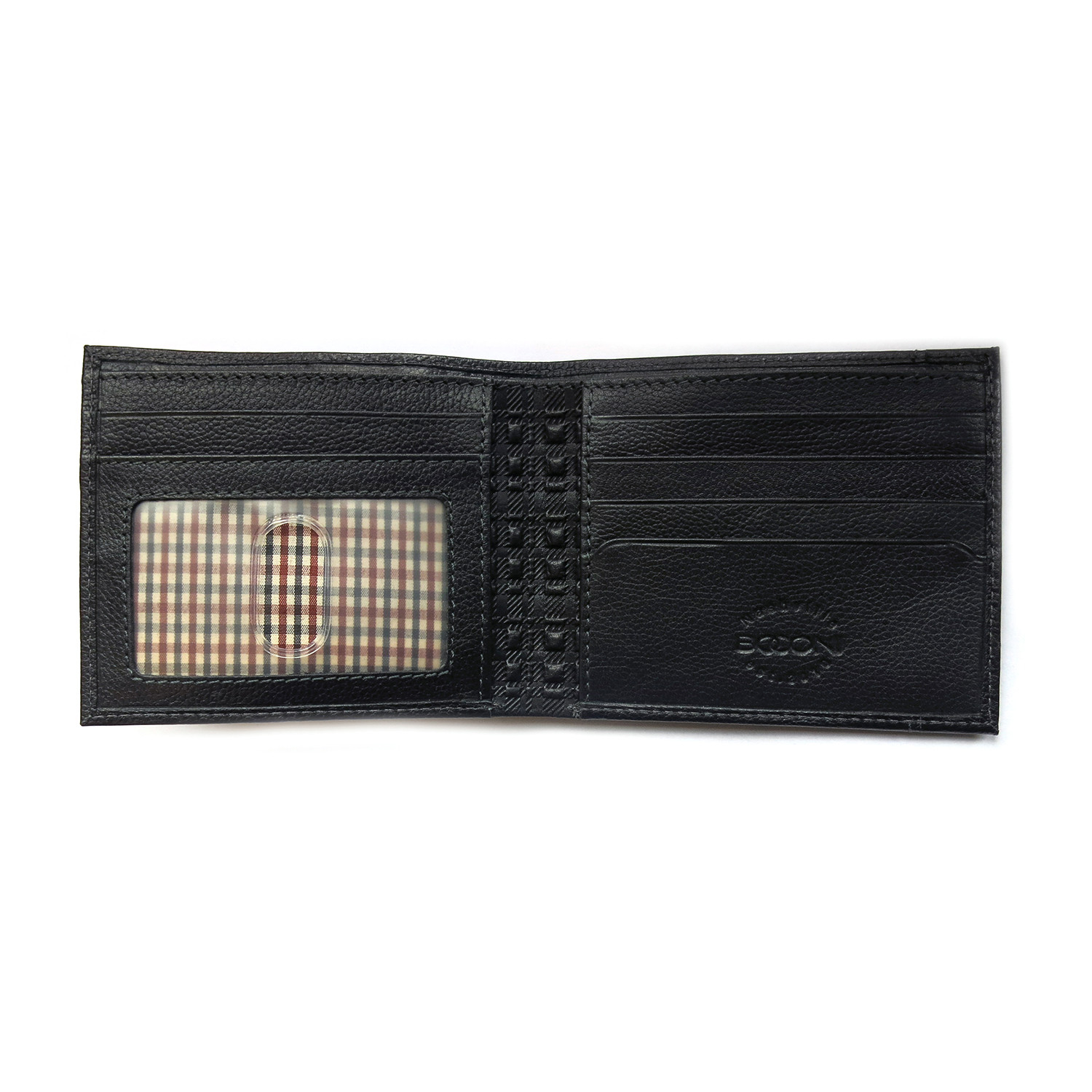 Stitched Billfold Genuine Leather Wallet // Black - Boconi - Touch of ...
