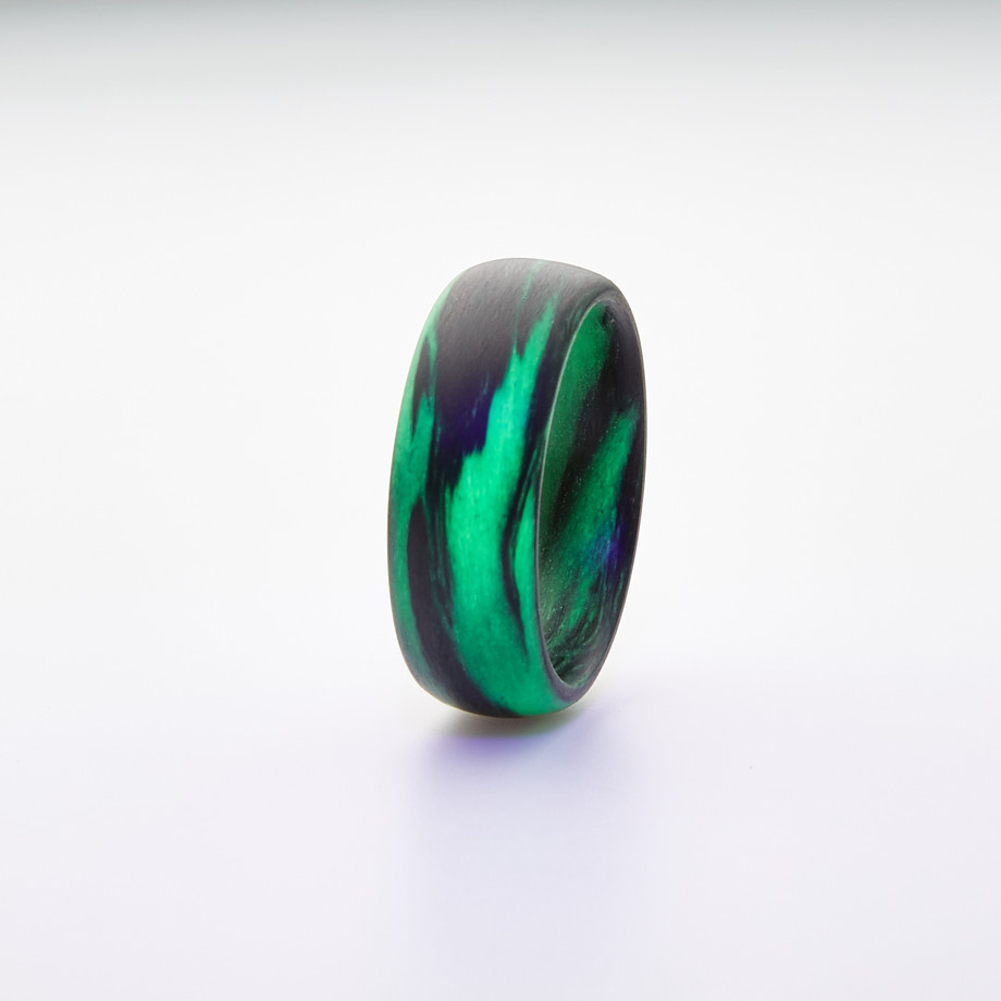 Core Carbon Rings - Glowing Carbon Fiber Rings - Touch of Modern