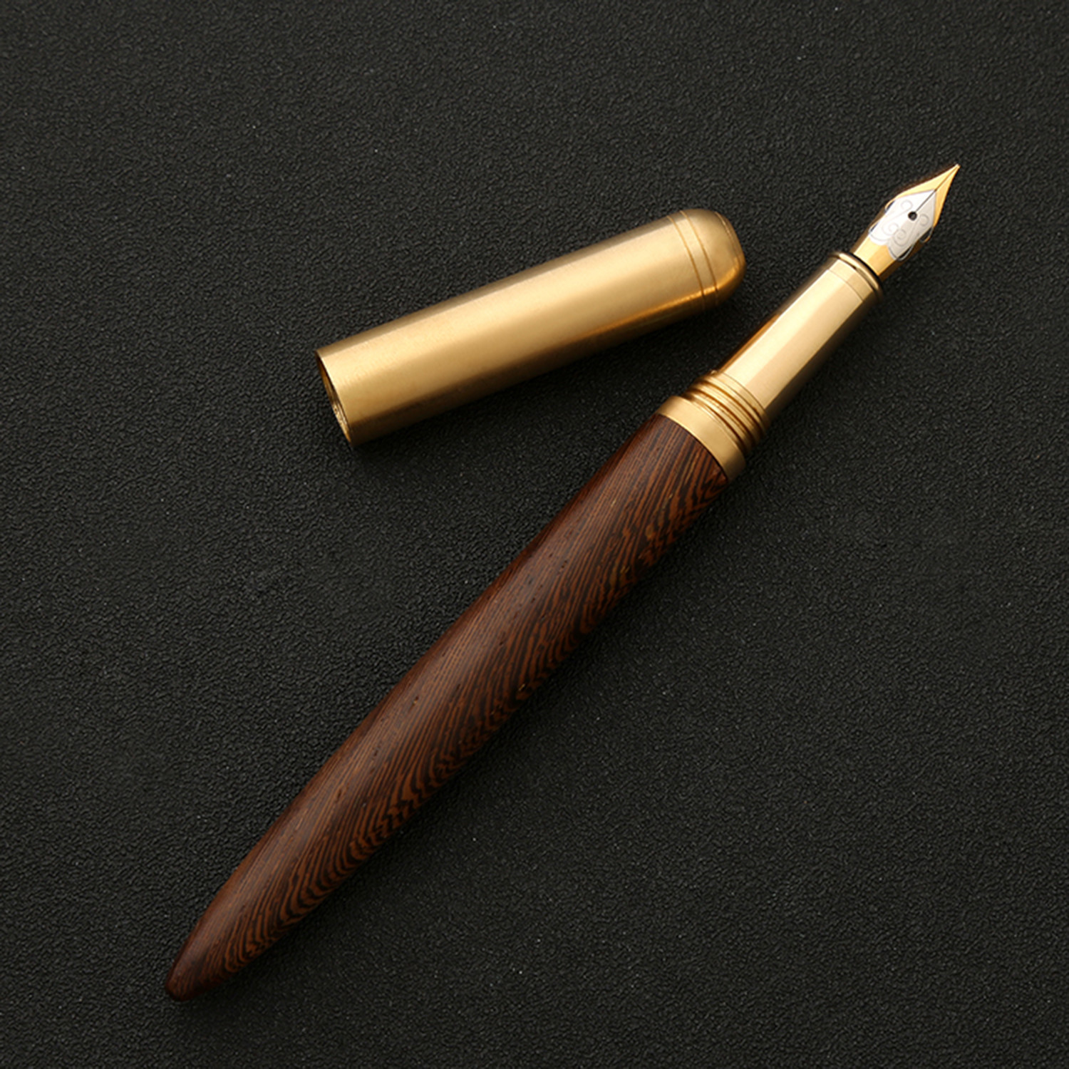 Vinage Gold + African Wood Pen // Congo Wenge - Gotek - Touch of Modern