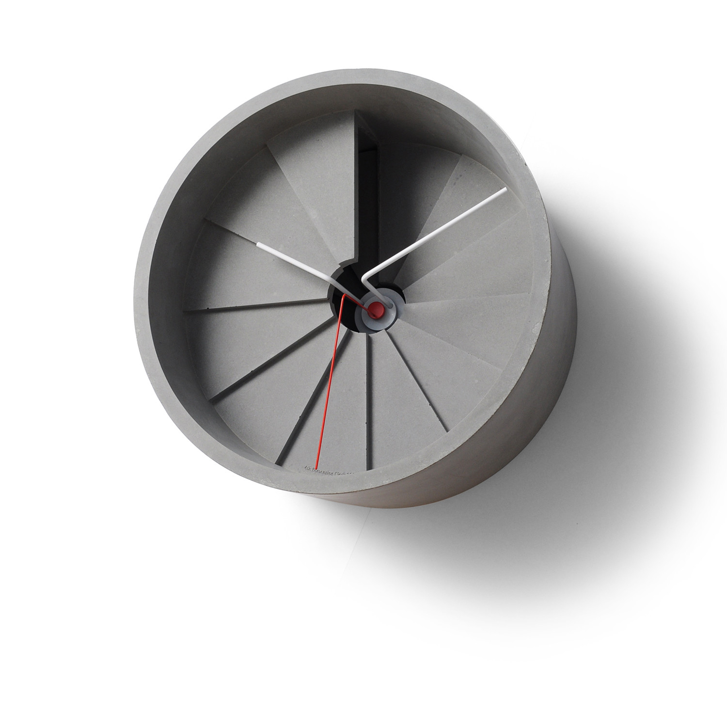 4th Dimension Wall Clock // Red + Gray (7.87" Diameter) - 22 Design Studio - Touch of Modern