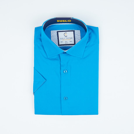 Jordan Button-Up Shirt // Turquoise (2XL) - Suslo Couture - Touch of Modern