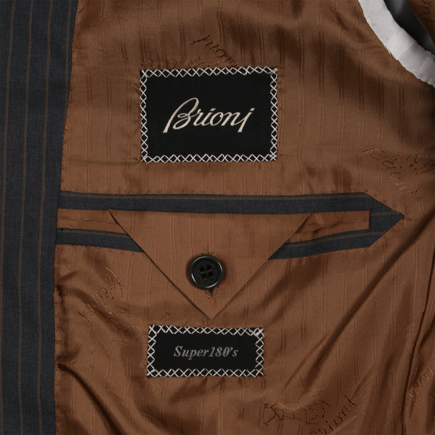 Super 180s Striped 3 Rolling Button Suit // Blue + Gray (US: 36R ...