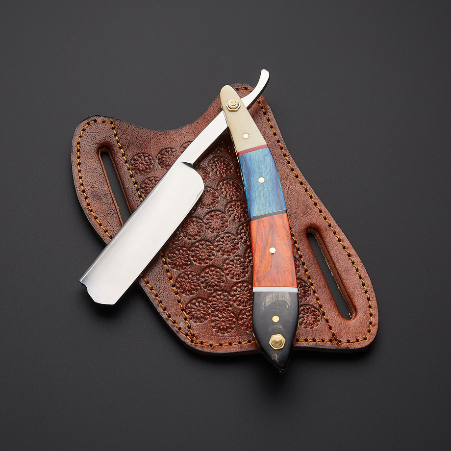 Deer Custom - Damascus + J2 Steel Straight Razors - Touch of Modern