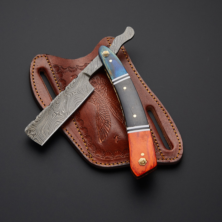 Deer Custom - Damascus + J2 Steel Straight Razors - Touch of Modern