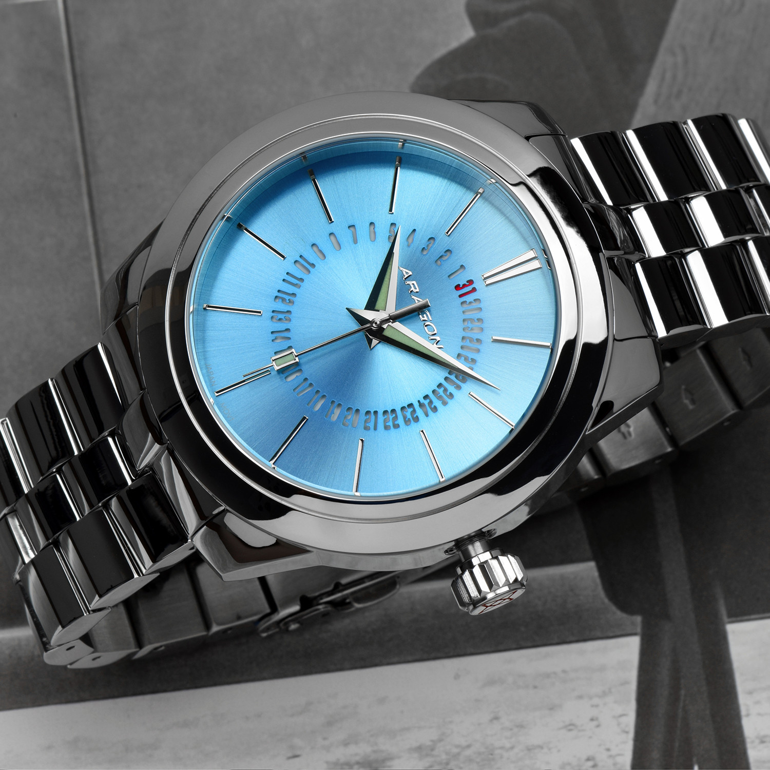 Aragon Radius Red Date Quartz // A127AQU - Aragon - Touch of Modern
