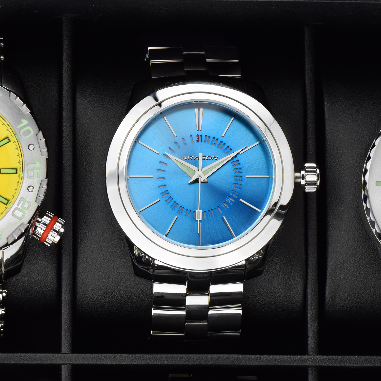 Aragon Radius Red Date Quartz // A127AQU - Aragon - Touch of Modern