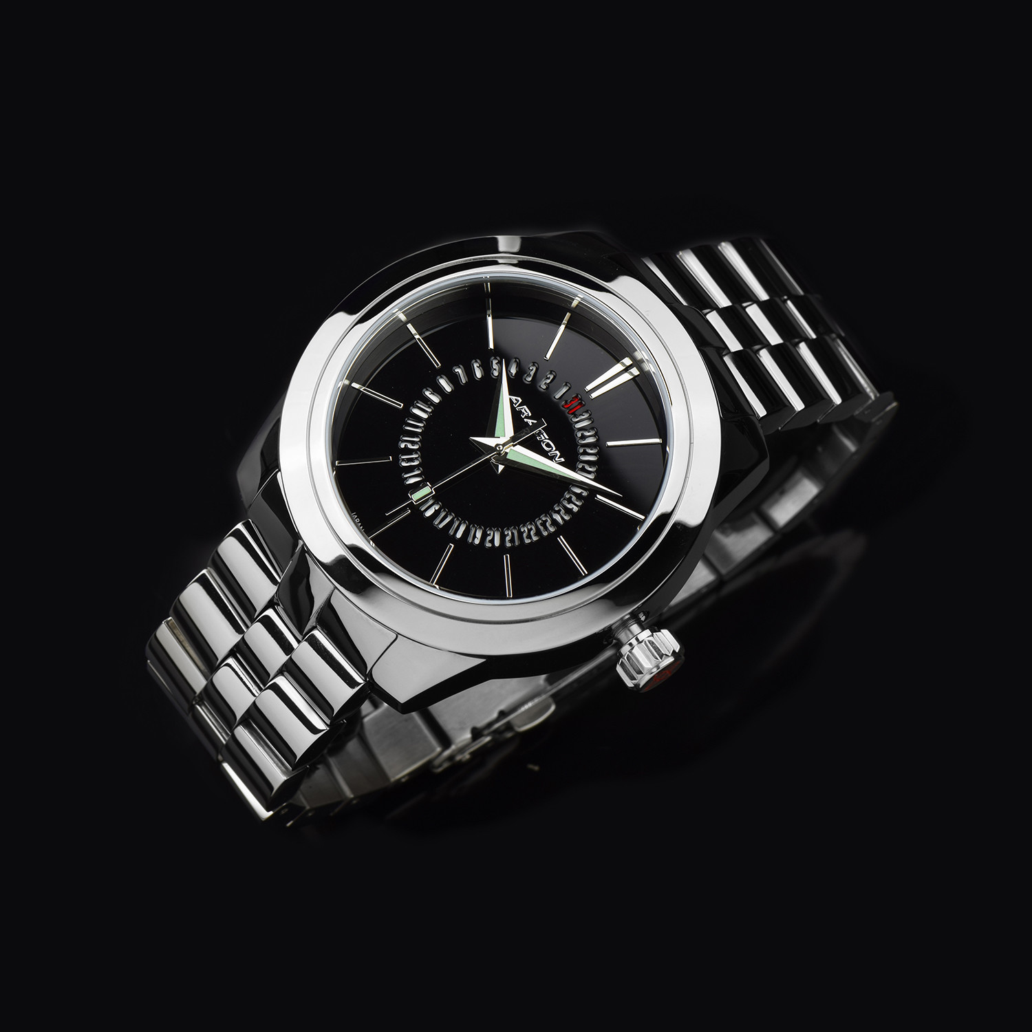 Aragon Radius Red Date Quartz // A127BLK - Aragon - Touch of Modern
