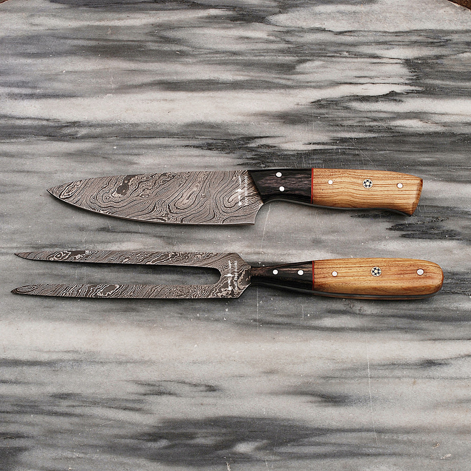 Flint Rock Blades - Damascus Kitchen Knives - Touch of Modern