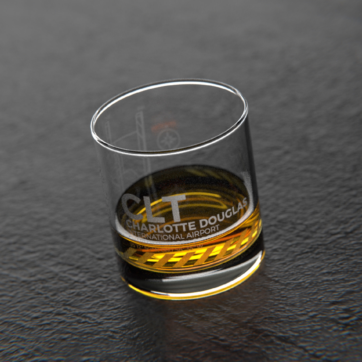 Charlotte CLT Airport // Rocks Glass // 2-Pack - Uncommon Green - Touch ...