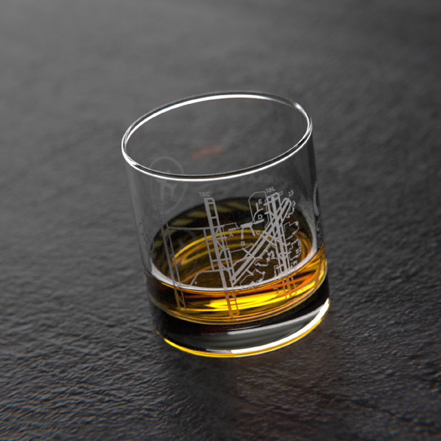 Charlotte CLT Airport // Rocks Glass // 2-Pack - Uncommon Green - Touch ...