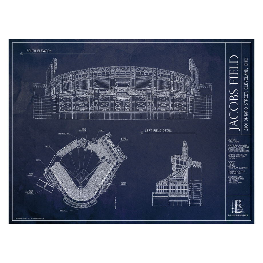 Ballpark Blueprints - Hand-rendered Stadium Wall Art - Touch of Modern